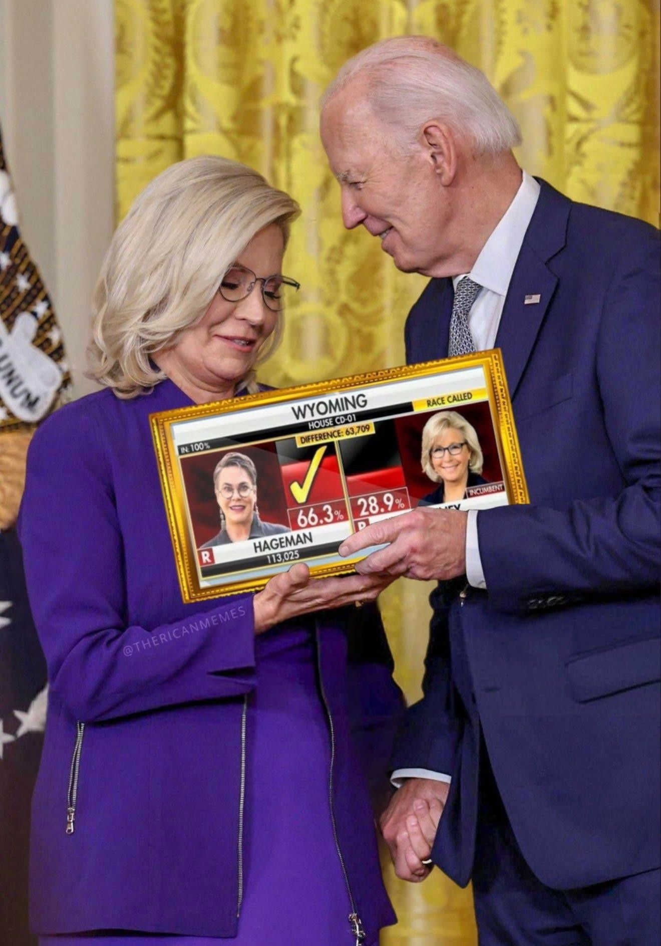Biden Awards Liz Cheney Presidential Citizens Award "Putting American ...