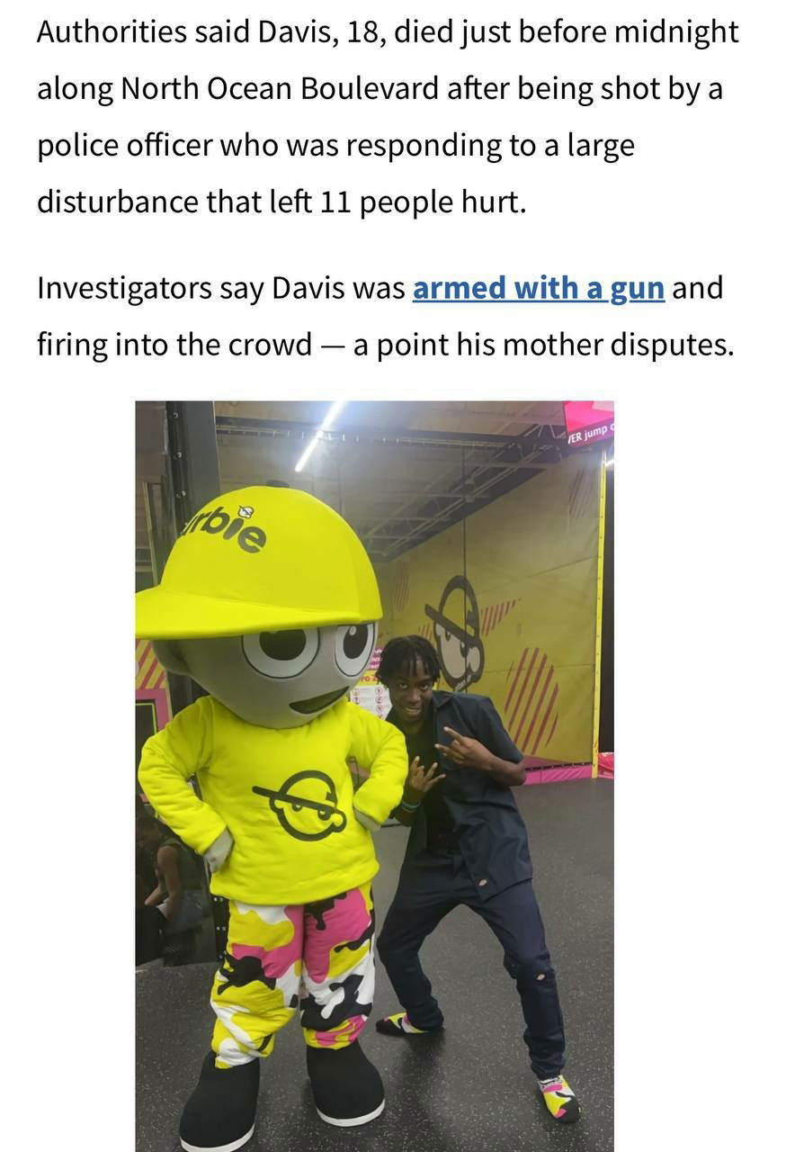 18-year-old Negro Jerrius Davis killed in Myrtle Beach officer-involved ...